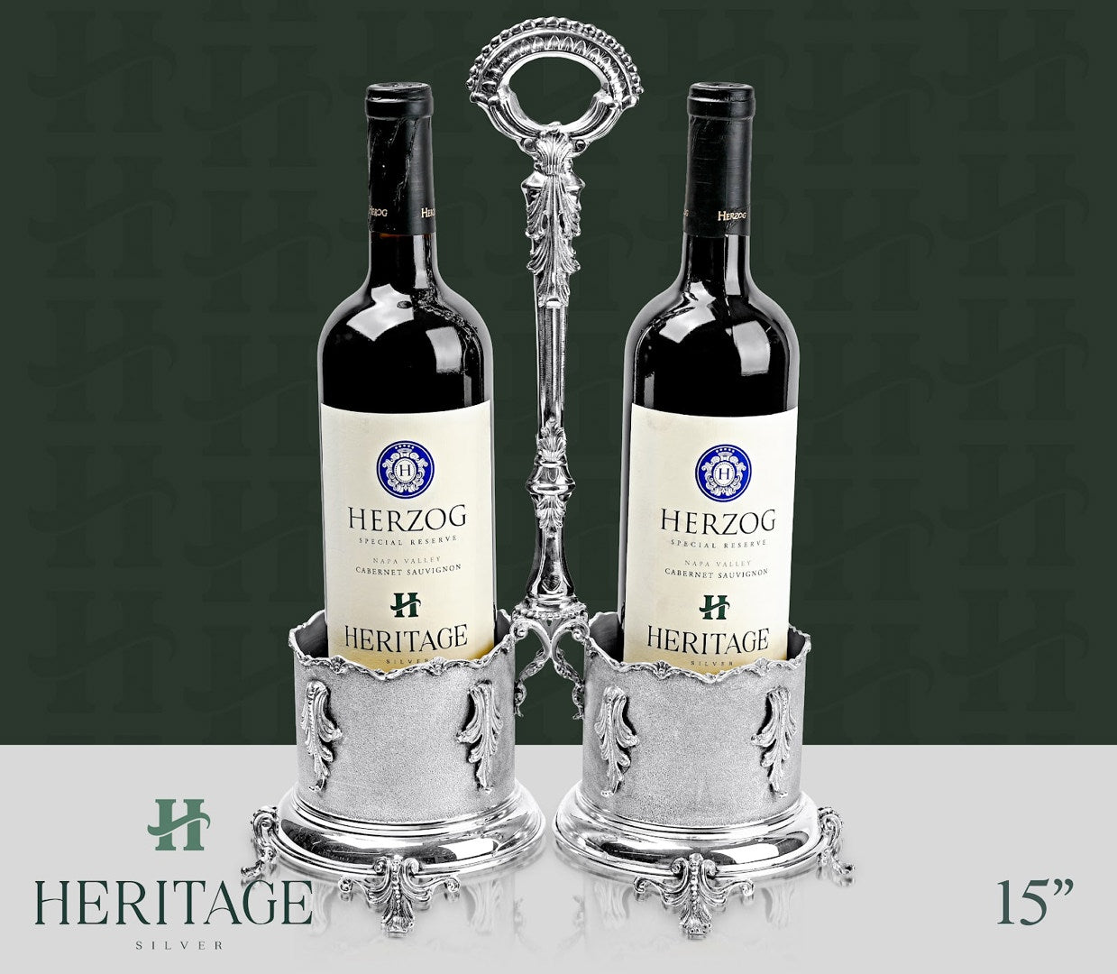 MATT DOUBLE WINE HOLDER – Heritage Silver