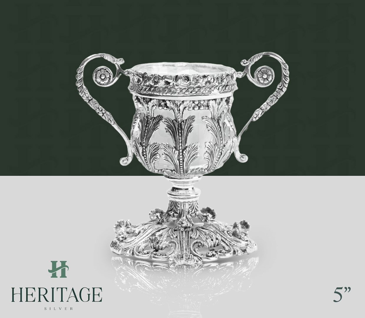 SINGLE SALT HOLDER ON BASE – Heritage Silver